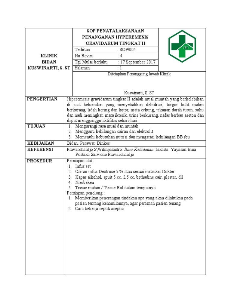 SOP Baru Sesuai Rekomendasi hEG | PDF