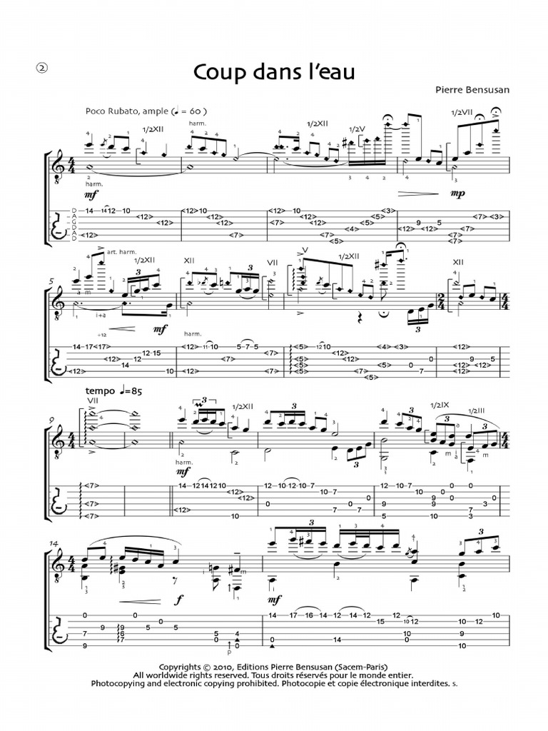 Coup Dans L'eau | PDF