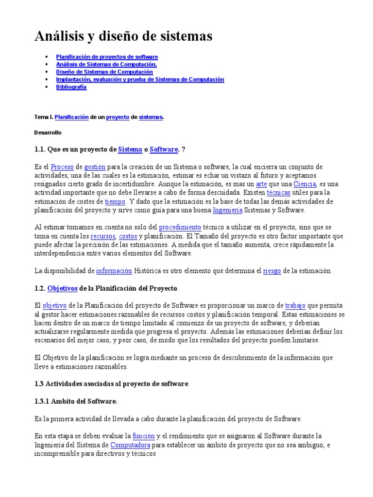 Analisis y Diseno de Sistemas | PDF | Software | Ingeniería de software