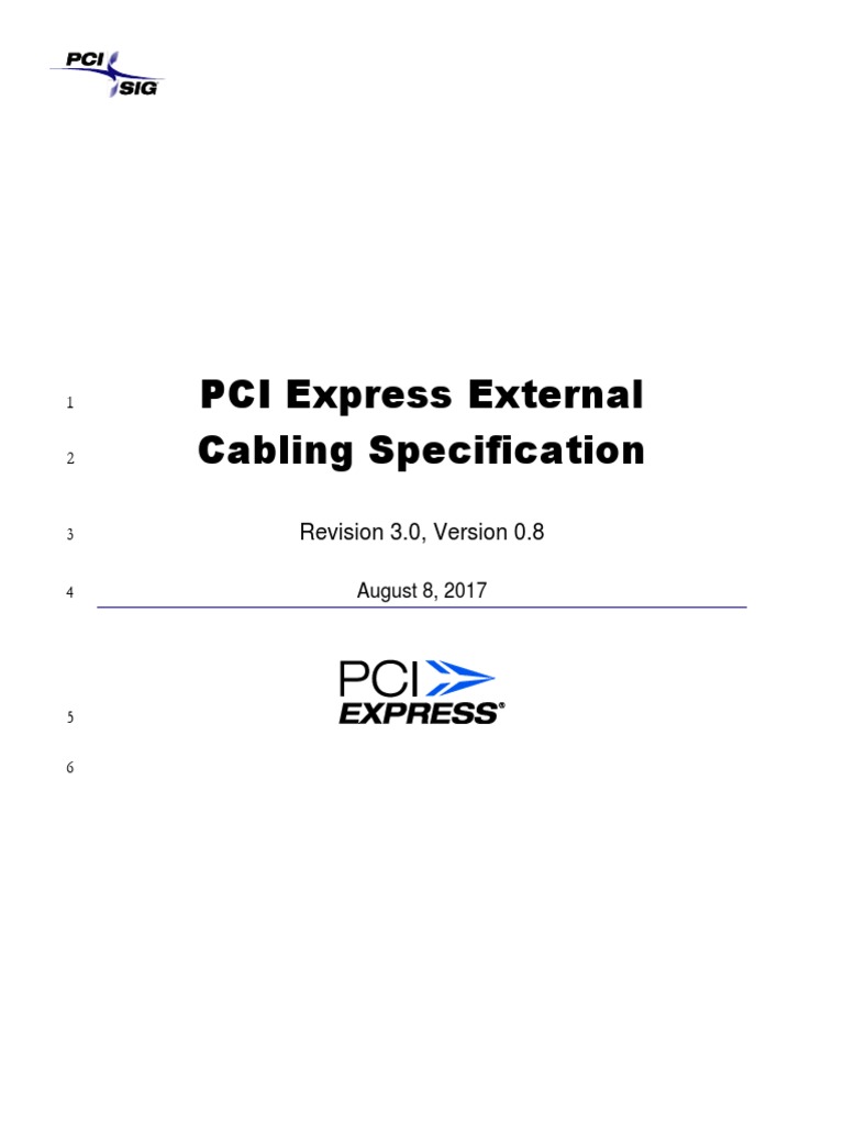 PCI Express External Cabling R3.0 v0.8 TS 20170808 NCB | PDF ...