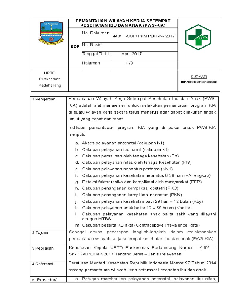 Sop Pws-Kia | PDF