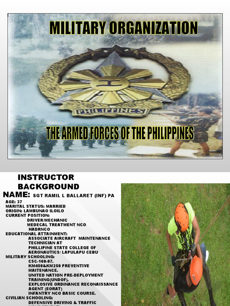 01 Military Organization | PDF | Defense Policy | Philippines