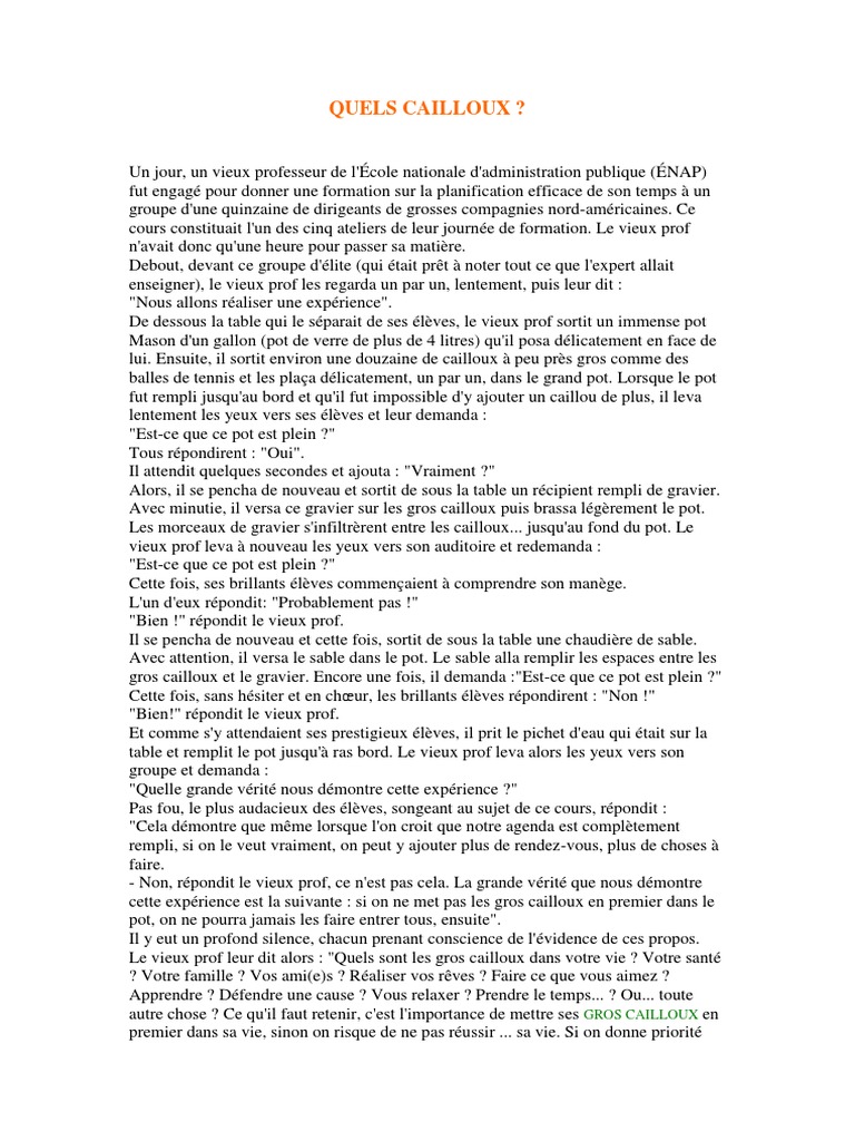 Les gros cailloux de la vie | PDF | Art