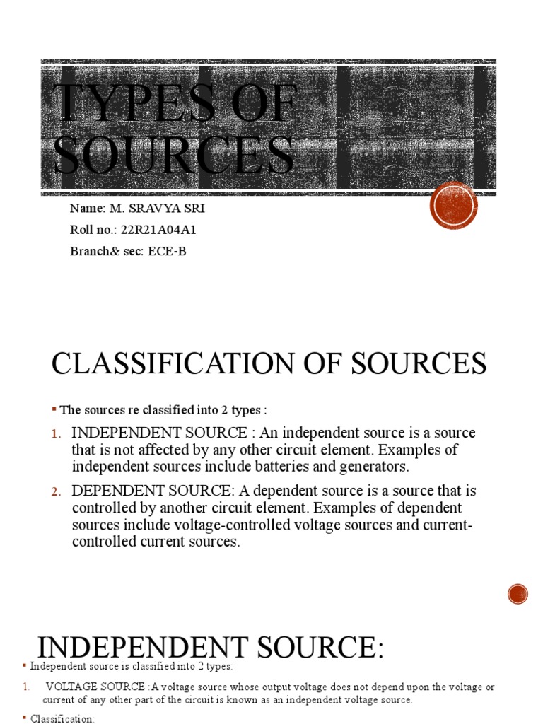 BEE Presentation On Types of Sources | PDF