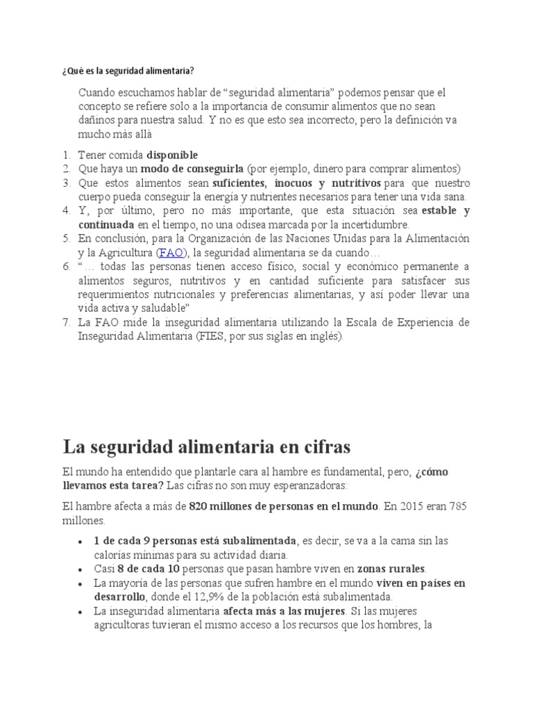 Fundamentos de la Seguridad Alimentaria | PDF | Alimentos | Seguridad alimentaria