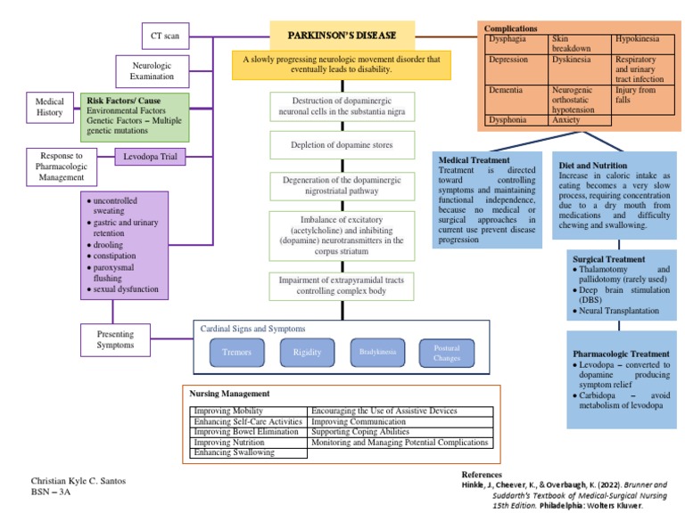 Parkinson's Disease Concept Map | PDF | Parkinson's Disease | Epidemiology