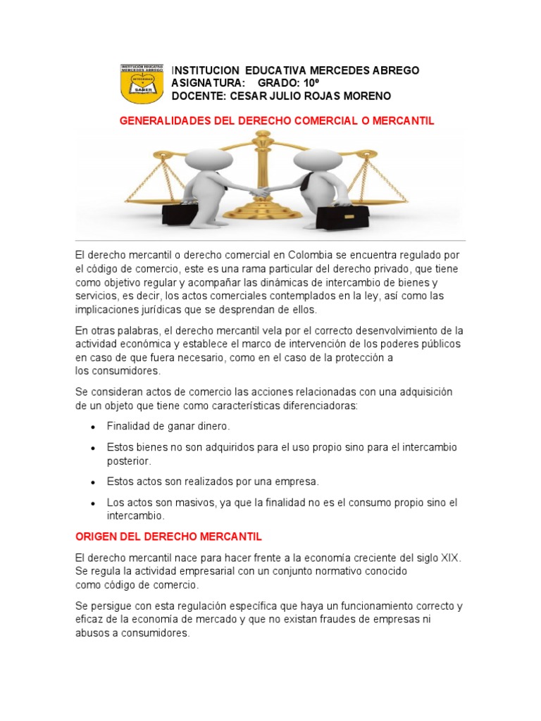 Generalidades Del Codigo de Comercio | PDF | Comercio | Economias