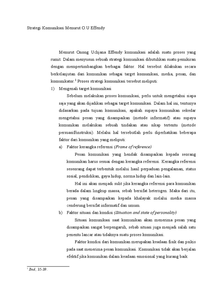 Strategi Komunikasi-Onong Effendy | PDF