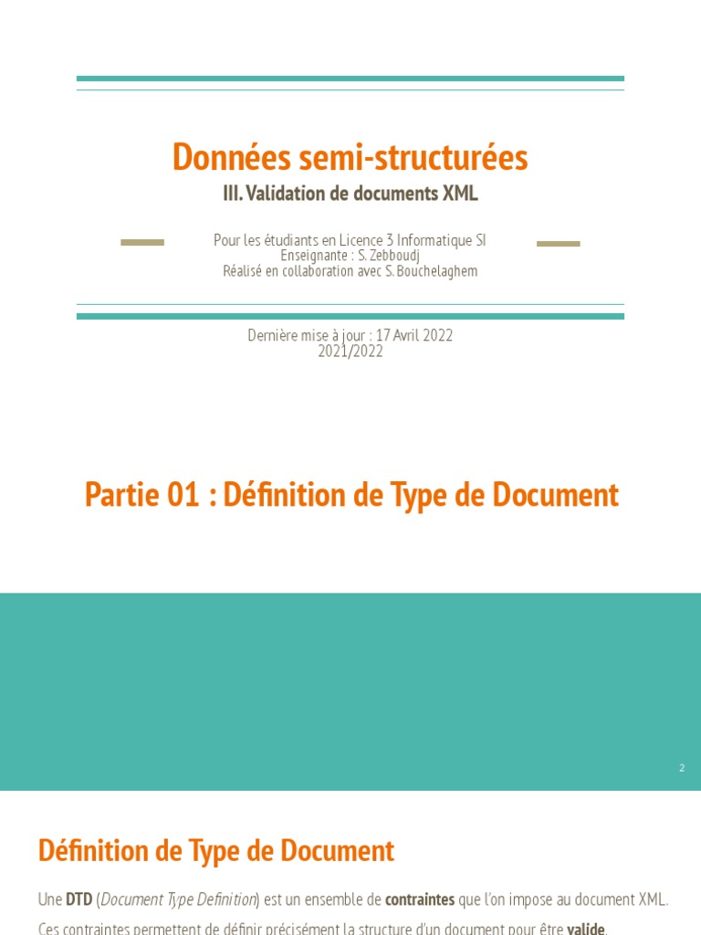 Validation XML et DTD en Informatique | PDF | XML | Langage de balisage