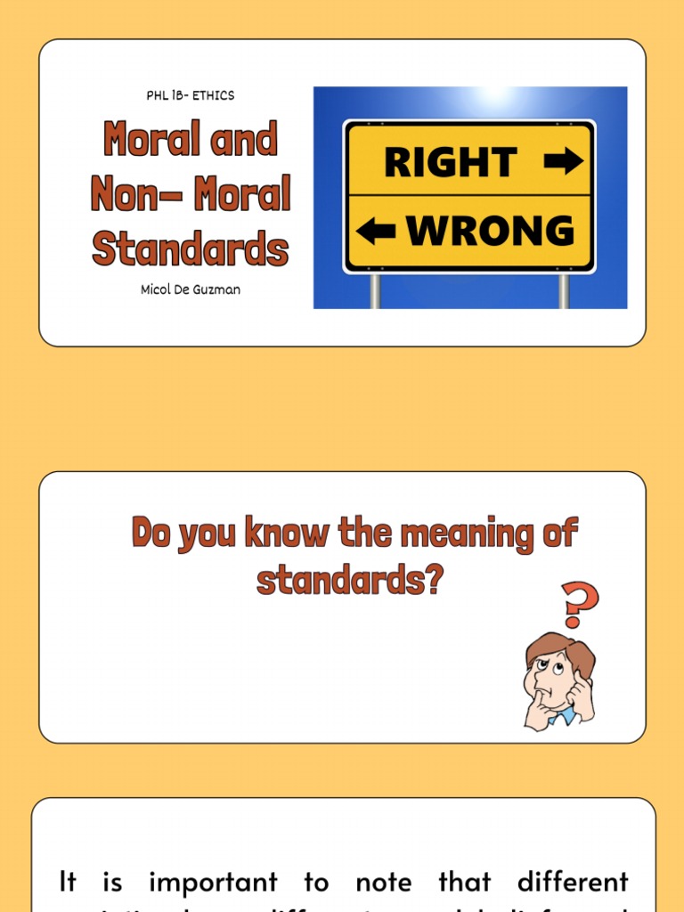 Moral and Non Moral Standards | PDF