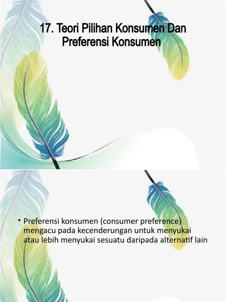 Teori Preferensi Konsumen Mikro | PDF Teori Preferensi Konsumen Mikro | PDF