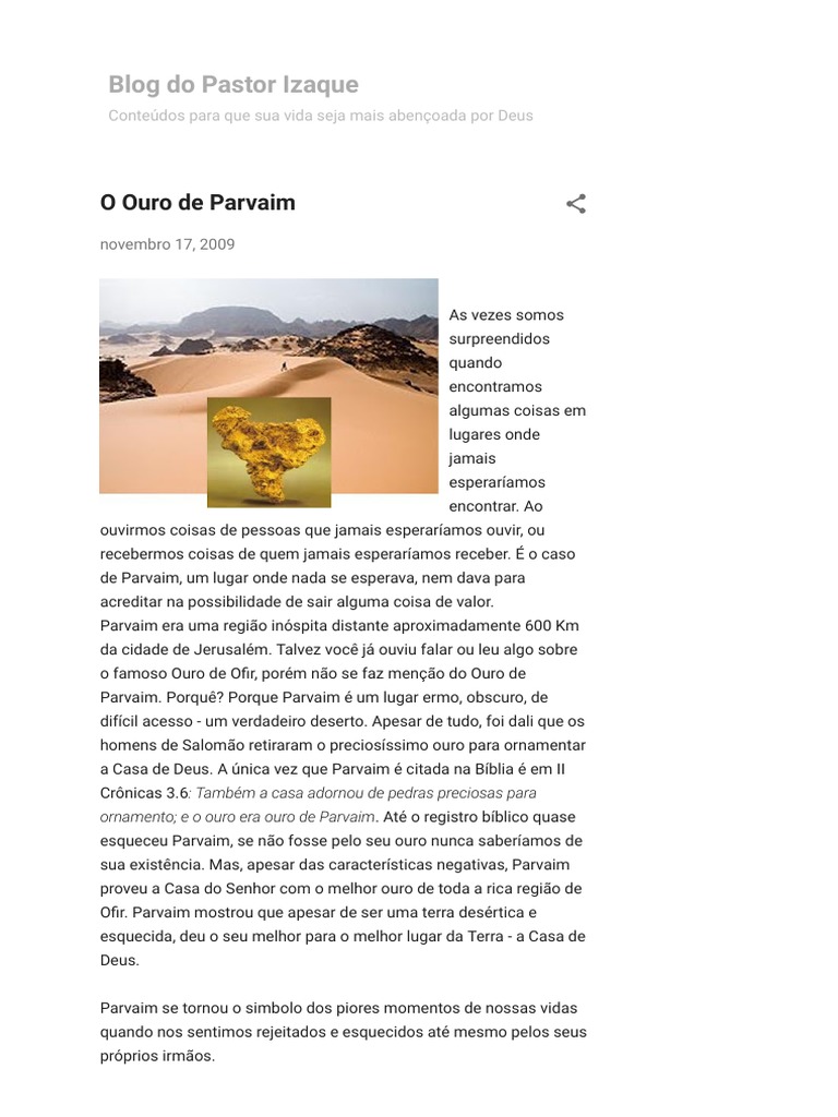 O Ouro de Parvaim | PDF