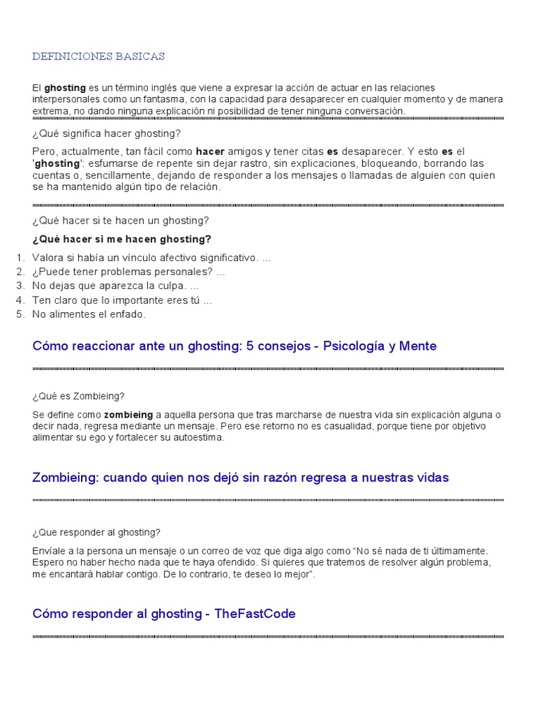 Ghosting | PDF | Comportamiento | Yo