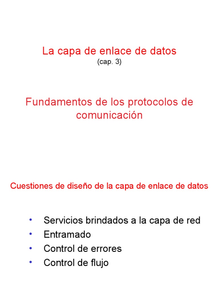 Tanenbaum - Redes - Cap 3 - Capa Enlace | PDF | Telecomunicaciones ...