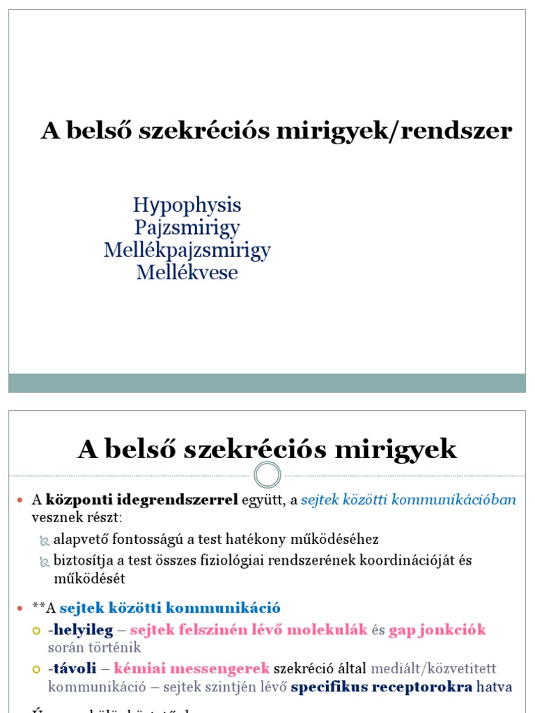 5 Endokrin Mirigyek FOK 2020 | PDF