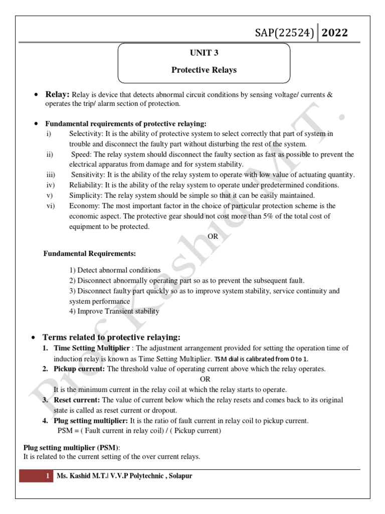 Protective Relay | PDF | Relay | Electromagnetic Induction Protective Relay | PDF | Relay | Electromagnetic Induction
