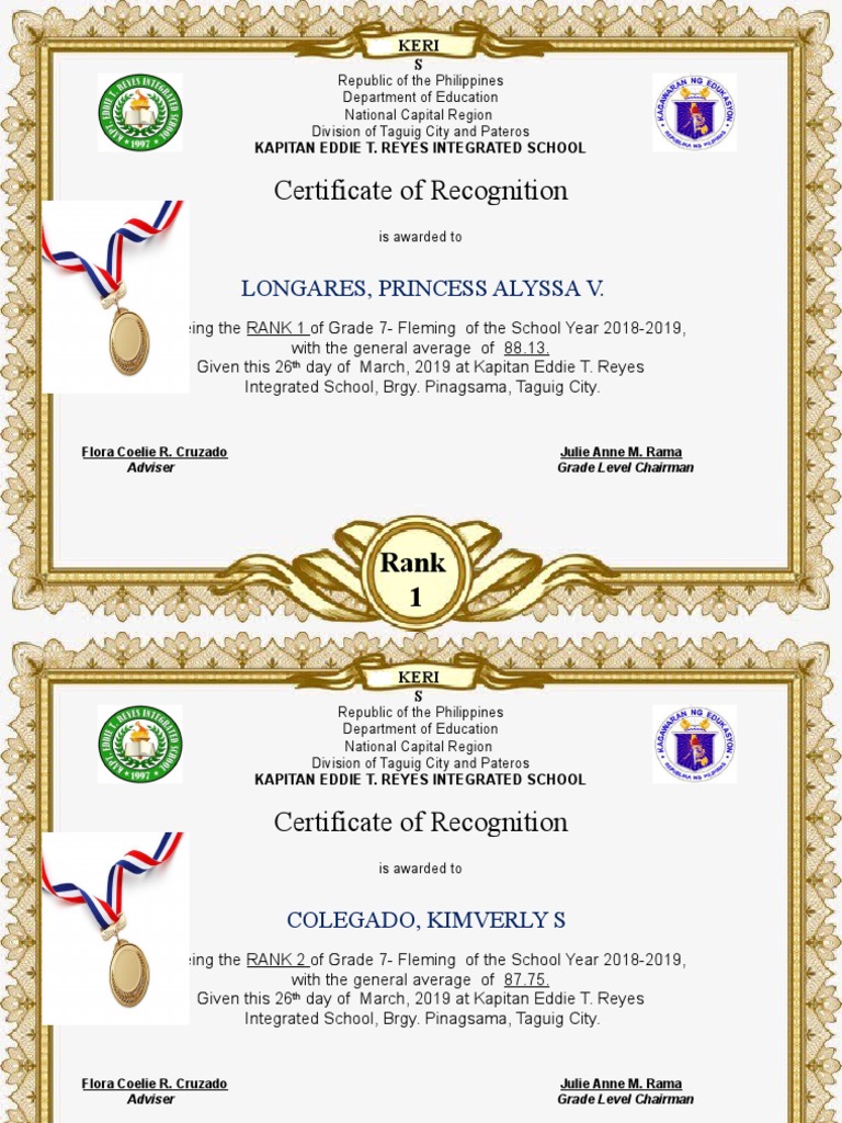 Certificate Sample | PDF | Government Related Organizations | Government