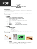 Lesson Plan in Music 8 | PDF | Musical Instruments | Lesson Plan