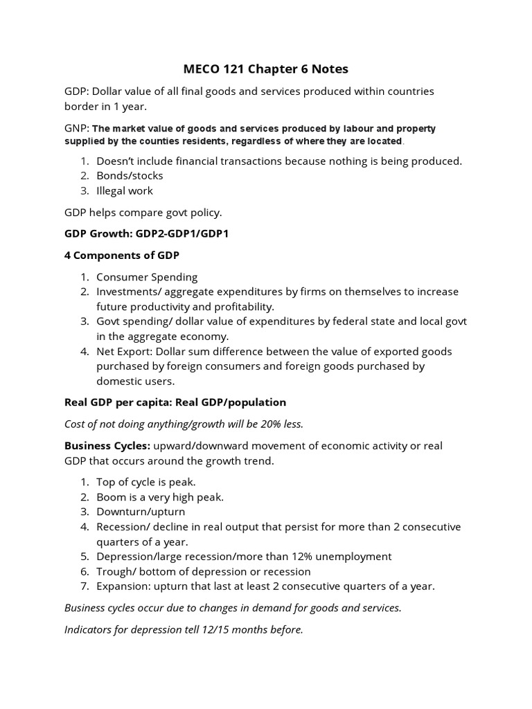 Understanding GDP, Unemployment, and Inflation | PDF | Unemployment ...