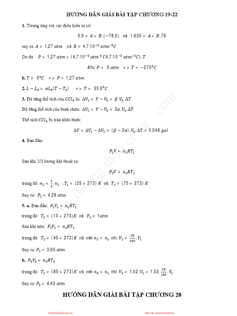 Vat-Ly-Dai-Cuong-1 - Huong-Dan-Giai-Bai-Tap-Chuong-19-22 - (Cuuduongthancong - Com) | PDF