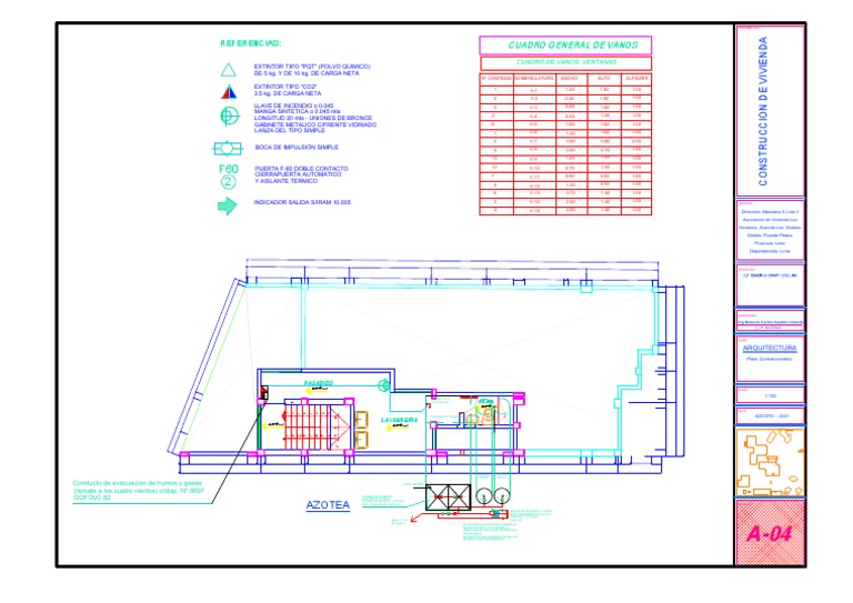 Plano Contraincendios Vivienda Lima | PDF