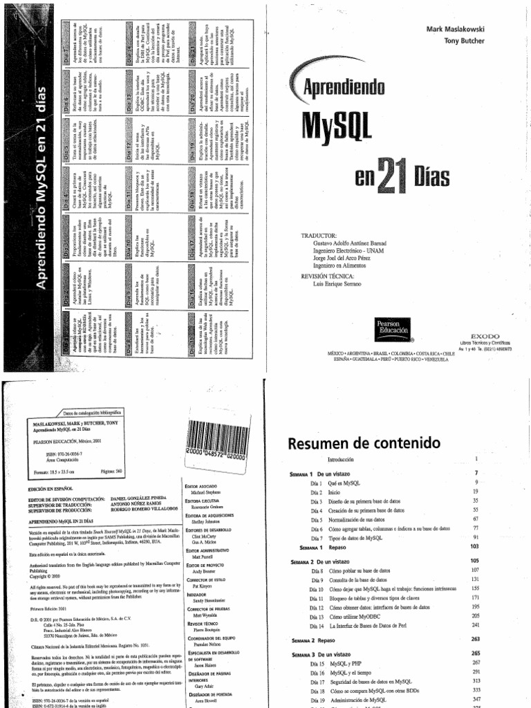 Aprendiendo MySQL en 21 Dias | PDF