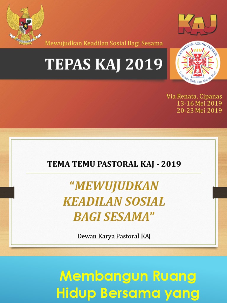 Pembukaan Tepas KAJ 2019 - Samuel Pangestu PR | PDF | Agama & Spiritualitas