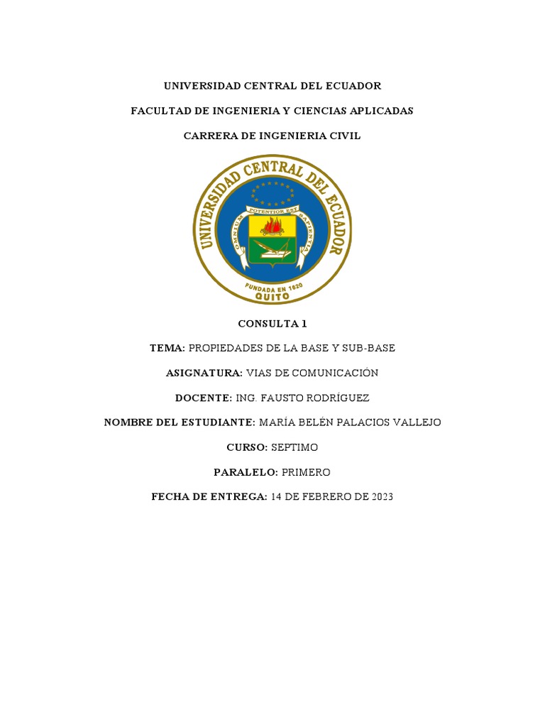 Propiedades de La Subbase y La Base | PDF | La carretera | Información