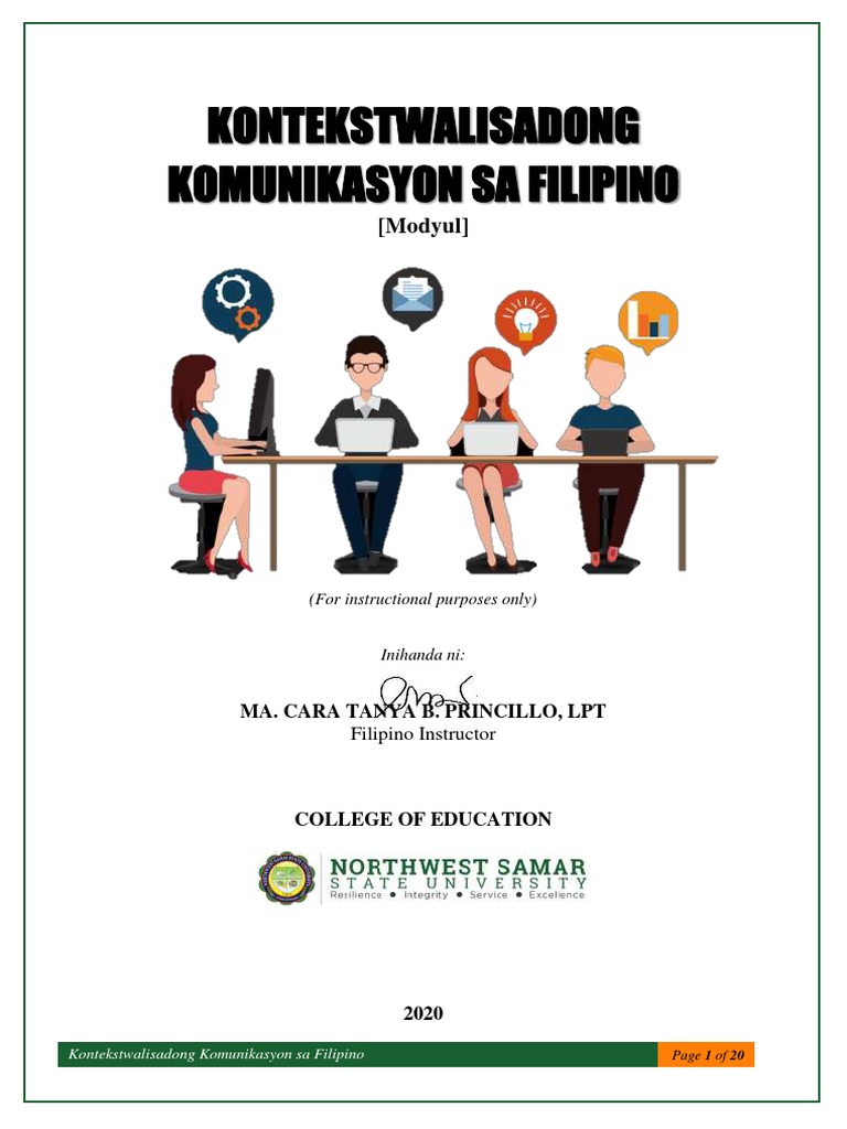 Modyul 1 Sa Kontekstwalisadong Komunikasyon Sa Filipino | PDF Modyul 1 Sa Kontekstwalisadong Komunikasyon Sa Filipino | PDF