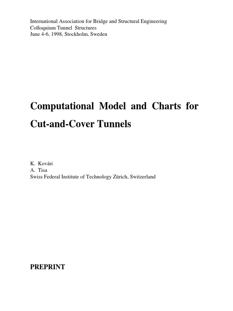 Cut and Covers Tunnels | PDF | Deformation (Engineering) | Elasticity ...