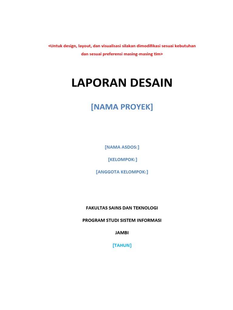 Template Dokumen Desain Propensi 2022 | PDF