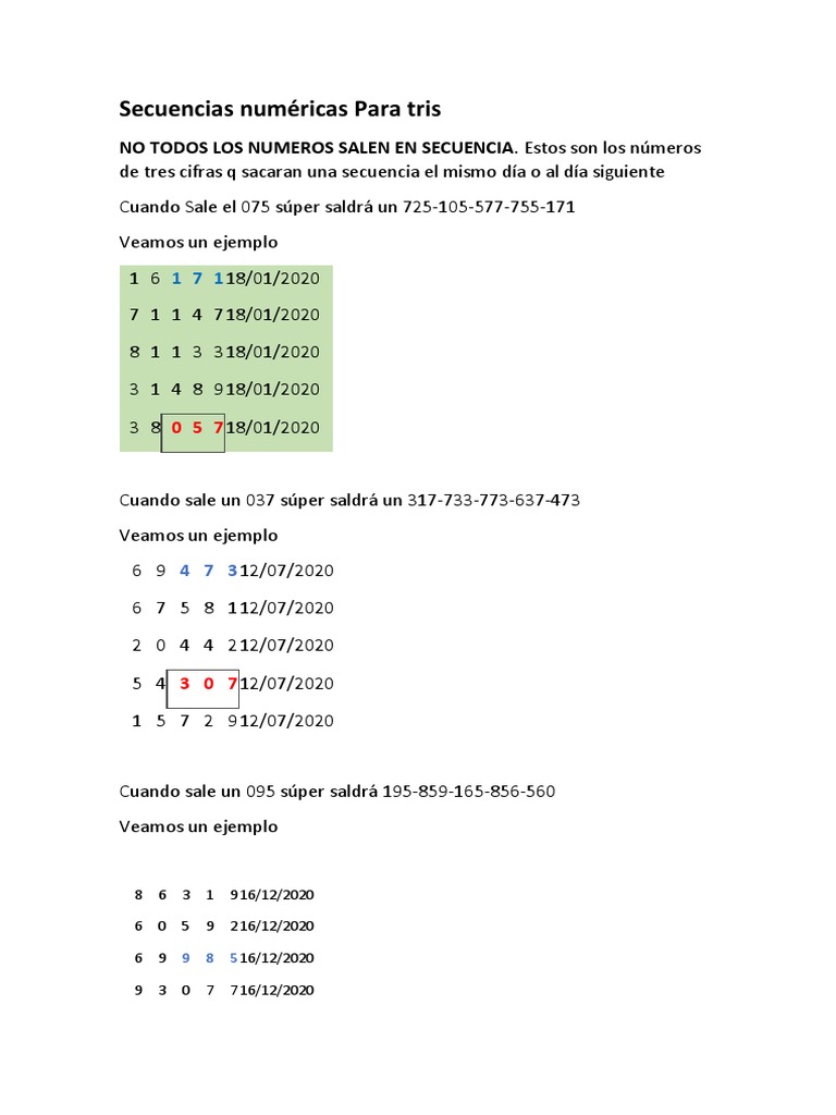 Secuencias Tris 1 | PDF