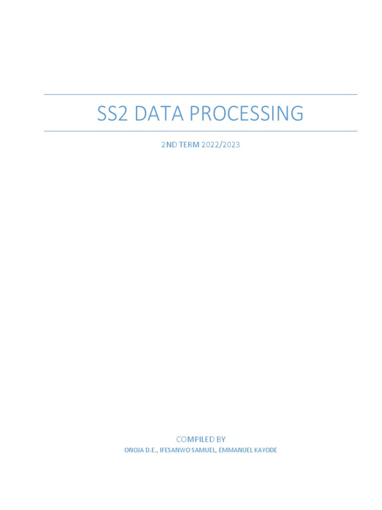SS2 DATA PROCESSING: APPLICATION OF ICT IN COMMUNICATIONS | PDF | Radio | Television