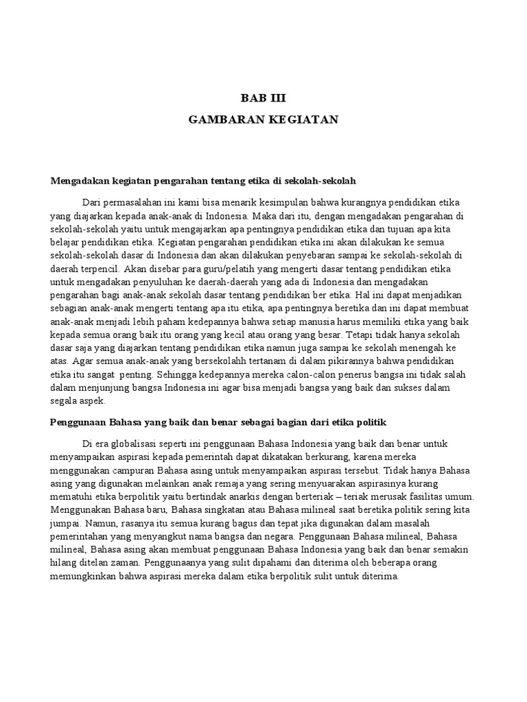 Gambaran Kegiatan | PDF