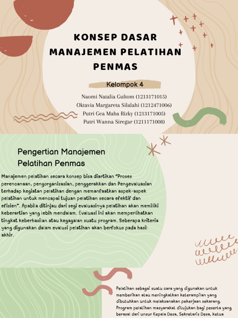 Konsep Dasar Manajemen Pelatihan Penmas Kel 4 | PDF | Karier & Perkembangan