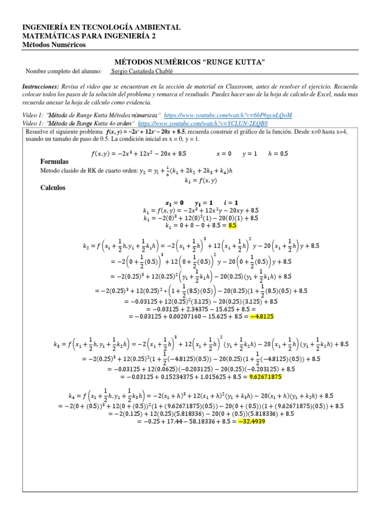 Castañeda - Chable - S - 3er Parcial - Tarea 13 - Matematicas II | PDF | Análisis numérico ...