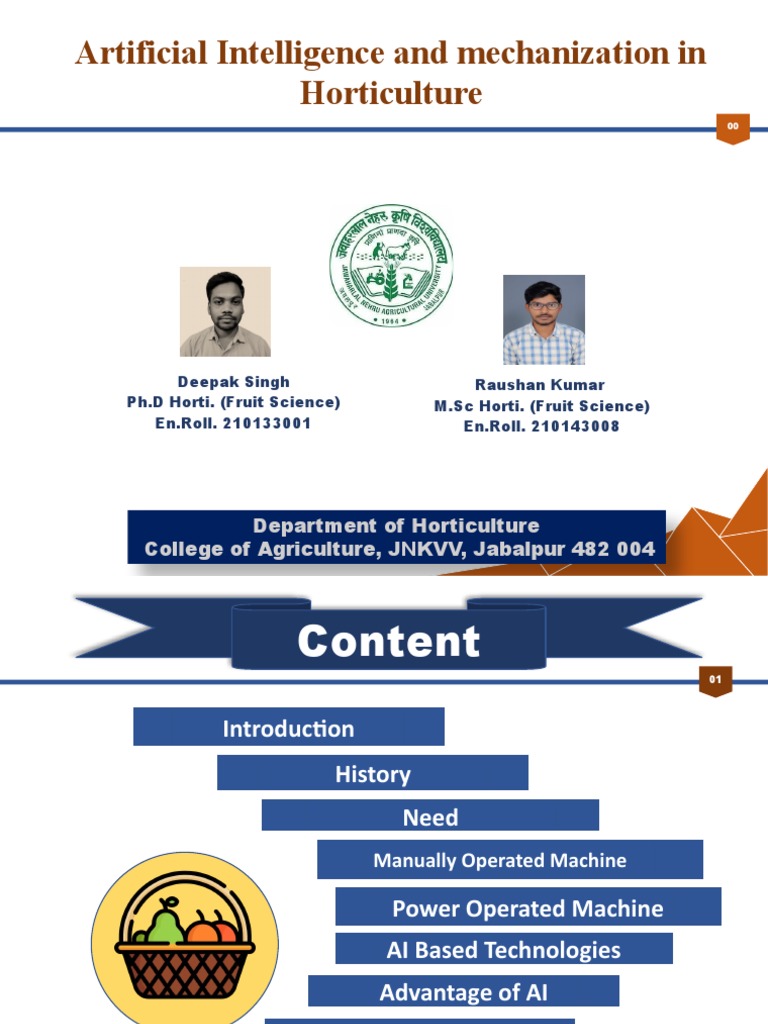 Mechanization and Artificial Intelligence in Horticulture | PDF | Artificial Intelligence ...