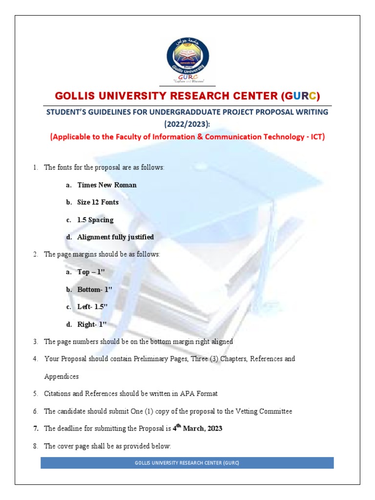 Guidelines For Project Proposal Writing - Ict-1 | PDF | Computing