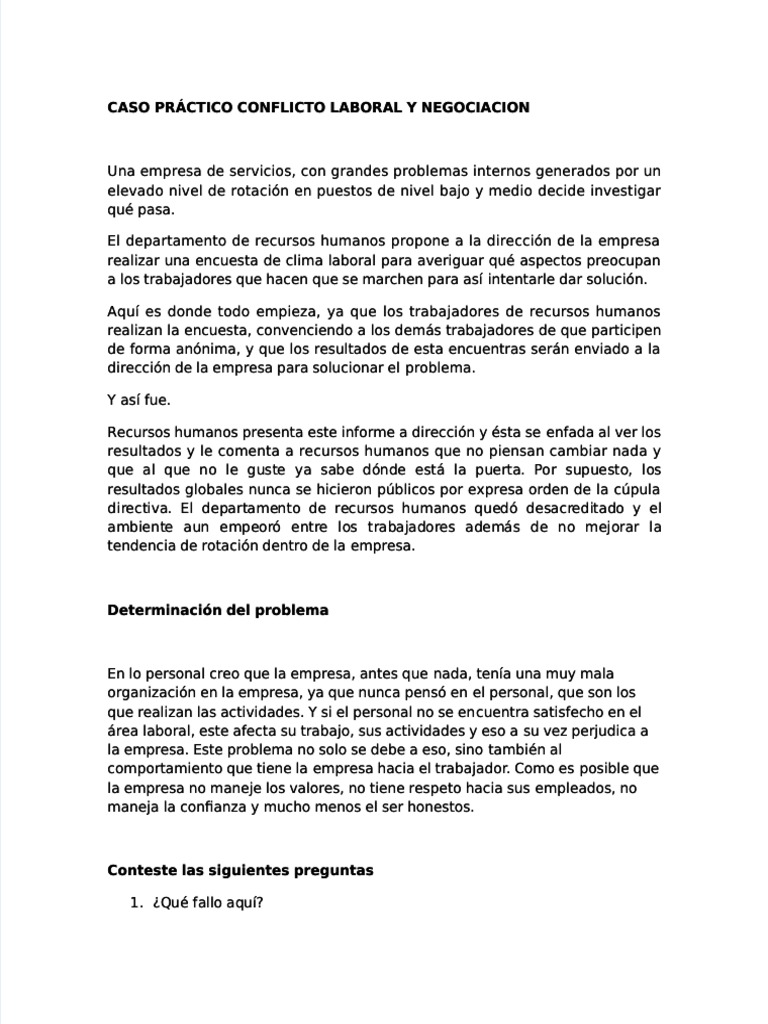 PDF Caso Practico Conflicto Laboral - Compress | PDF