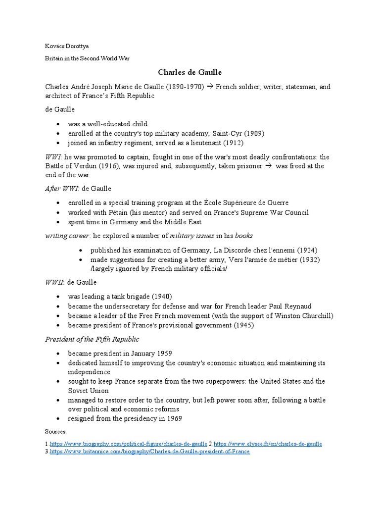 Charles de Gaulle | PDF