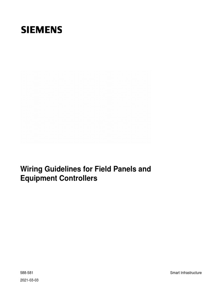 Wiring Guidelines For Field Panels and Equipment Controllers | PDF ...