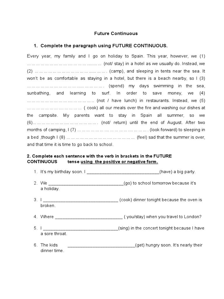 Future Continuous and Future Perfect | PDF