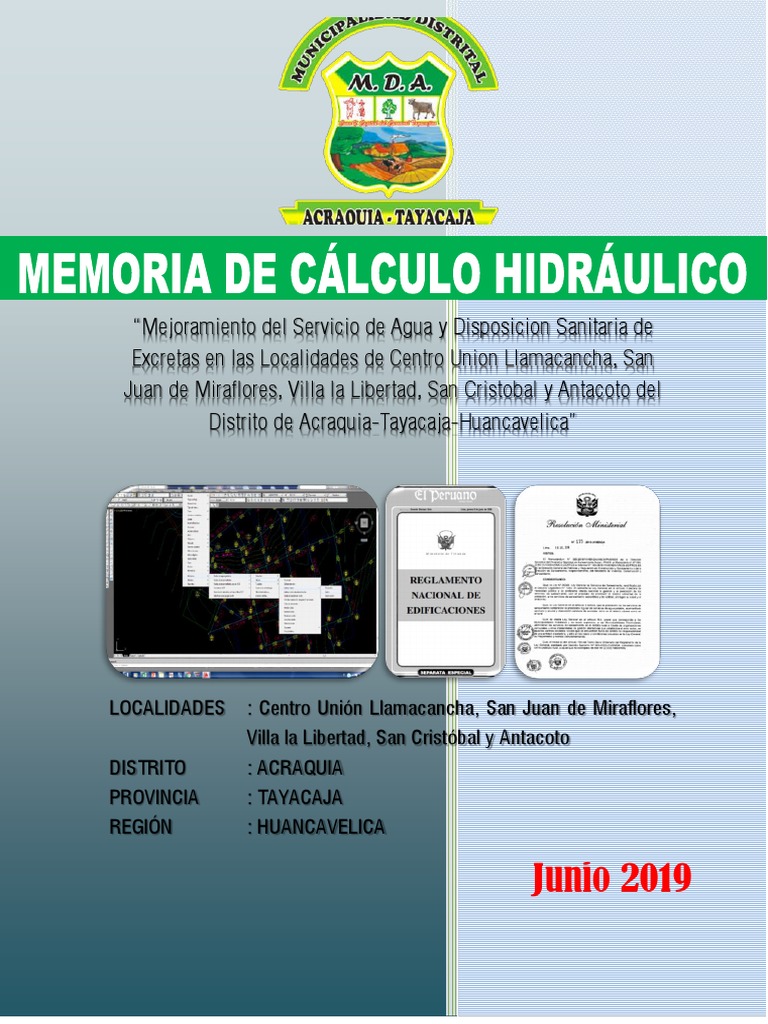 MeCa Hidraulico - Acraquia | PDF | Alcantarillado | Agua