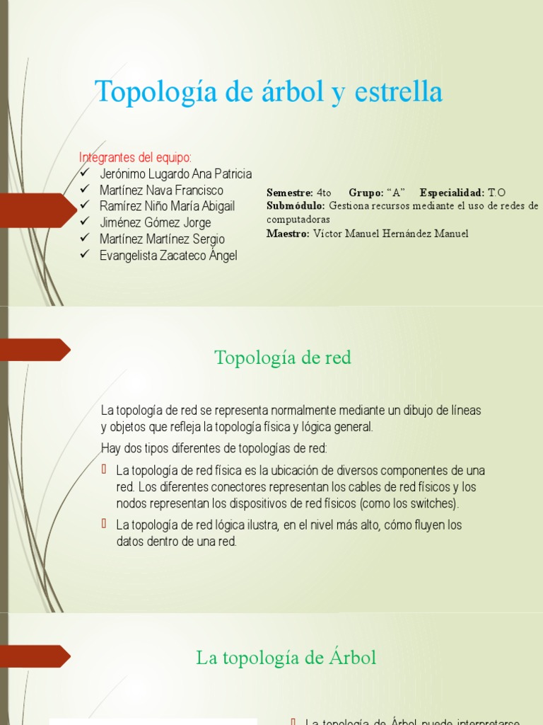 Topología de Árbol y Estrella | PDF | Topología de la red | Red de ...