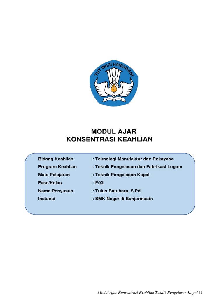 Modul Ajar Teknik Pengelasan Kapal - Welding Procedure Specification ...