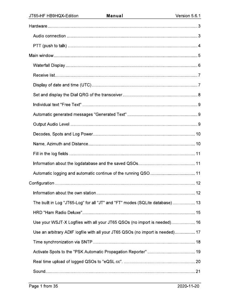 Manual Programa JT65 1 | PDF