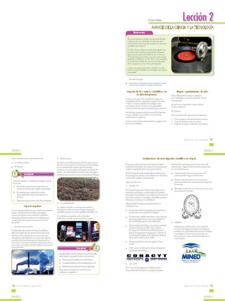 Ciencias Naturales 2 Lección 2 | PDF | Energía solar | Célula solar