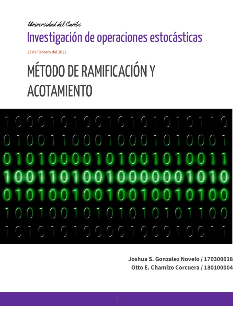 Método de Ramificación y Acotamiento | PDF