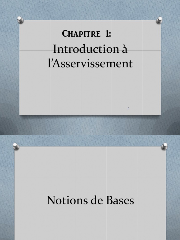 Introduction à l'Asservissement | PDF | Automatisation | Régulation