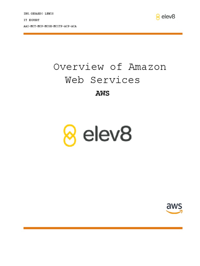 Elev8 Aws Overview | PDF | Cloud Computing | Amazon Web Services